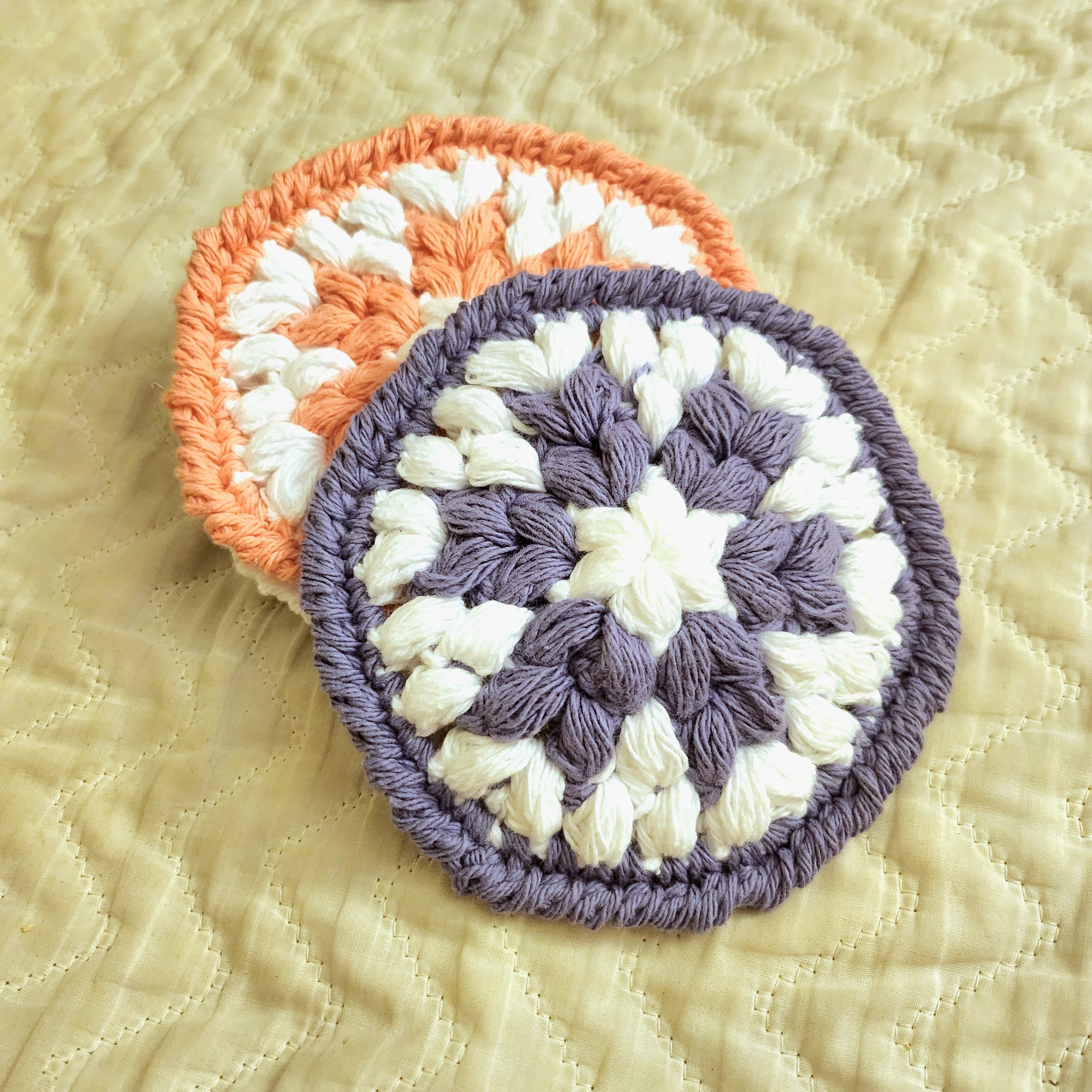 DIGITAL PATTERN PDF Flower Power Hexagon Puff Coaster Crochet Pattern ...