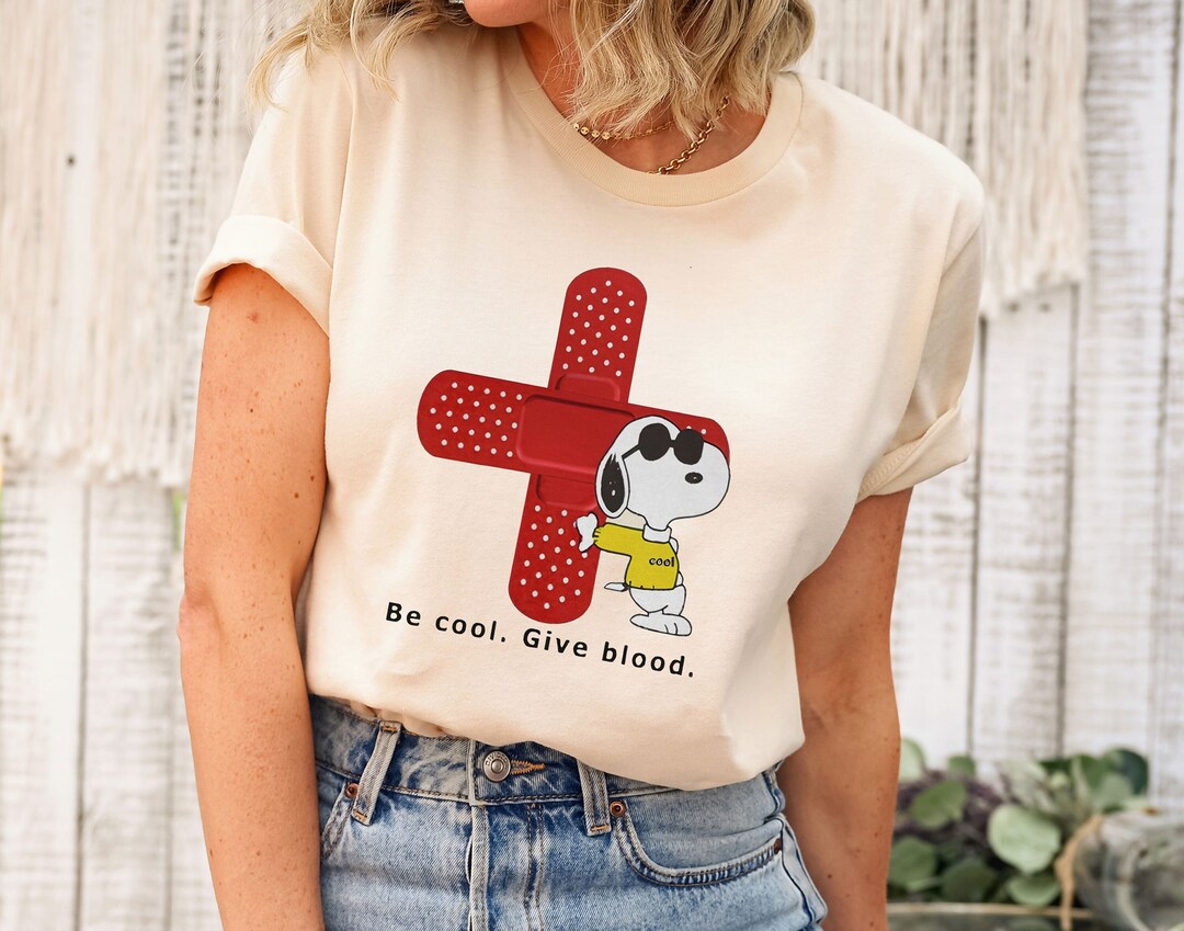 American Red Cross Snoopy Give Blood Shirt Snoopy Donate - Etsy
