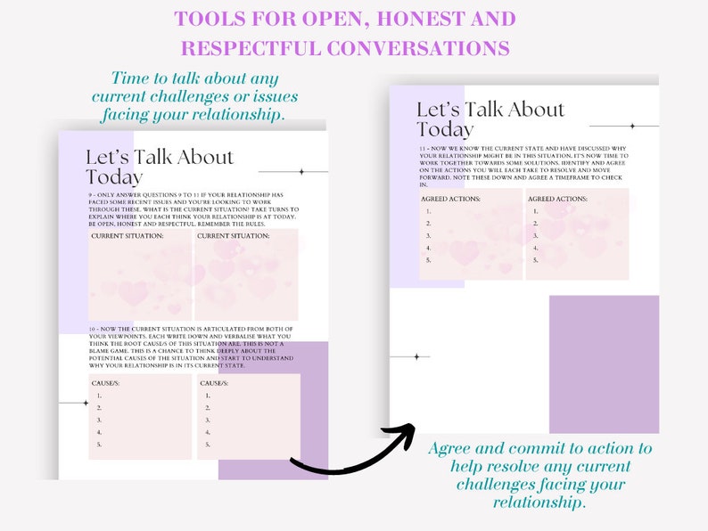 Couples Meeting Toolkit - Printable PDF Kit for Stronger Bonds ...