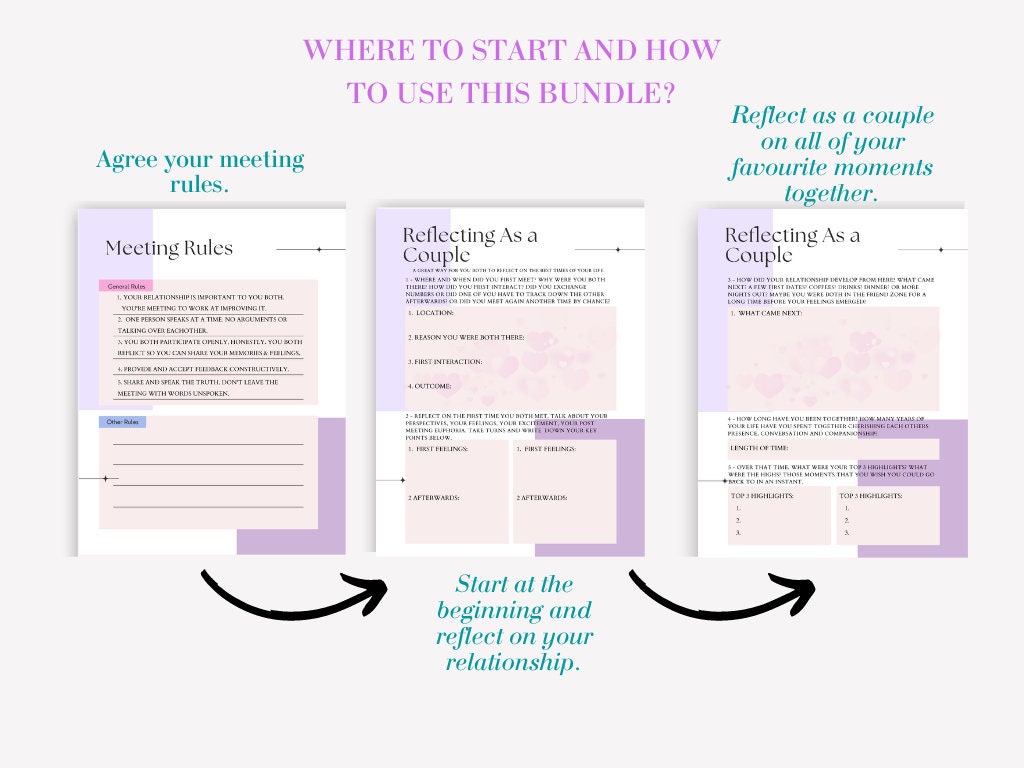 Couples Meeting Toolkit - Printable PDF Kit for Stronger Bonds ...