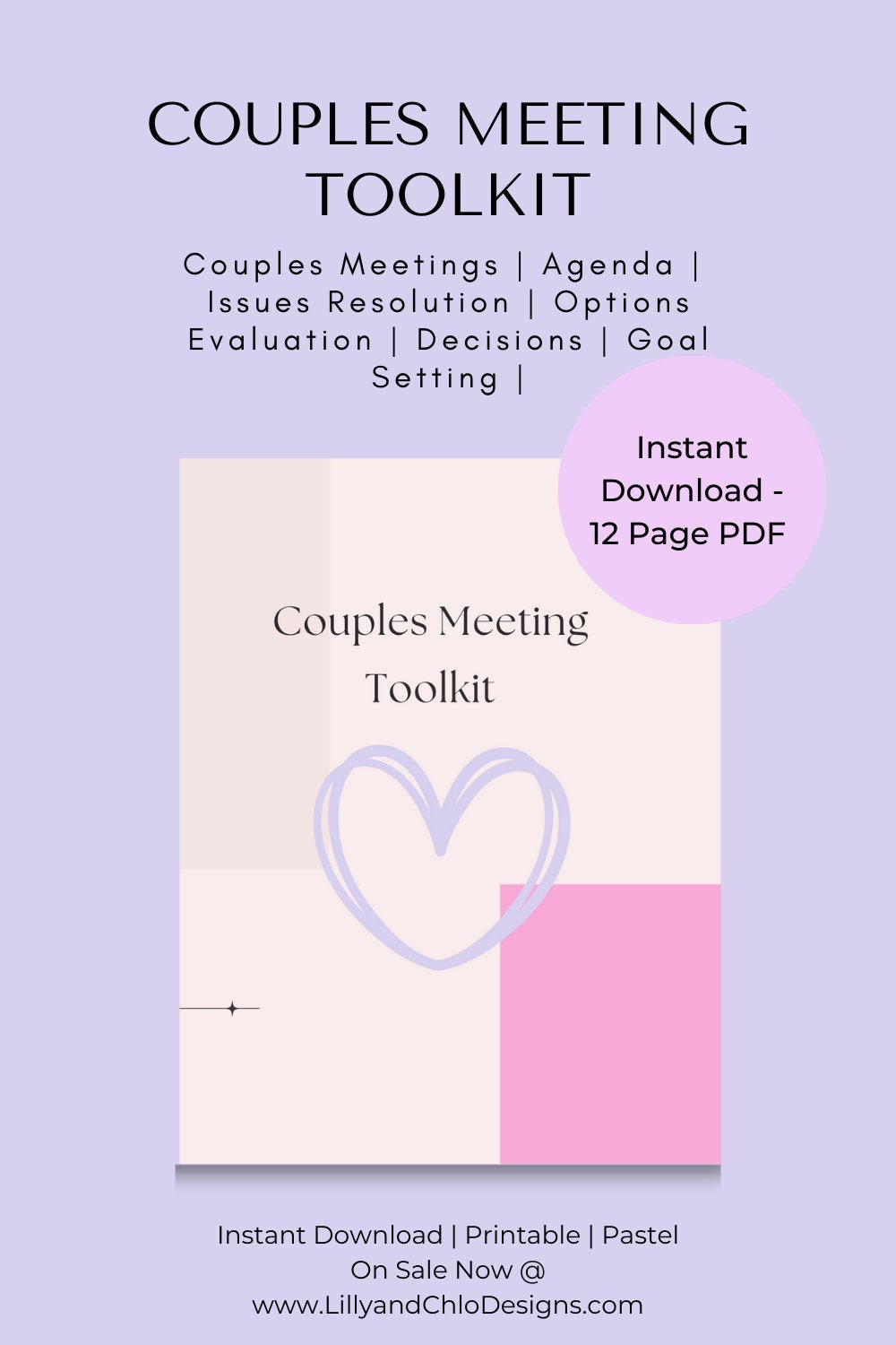 Couples Relationship Meeting Toolkit - Editable Pdf - Couples, Marriage ...