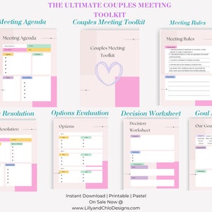 Couples Relationship Meeting Toolkit - Editable Pdf - Couples, Marriage ...