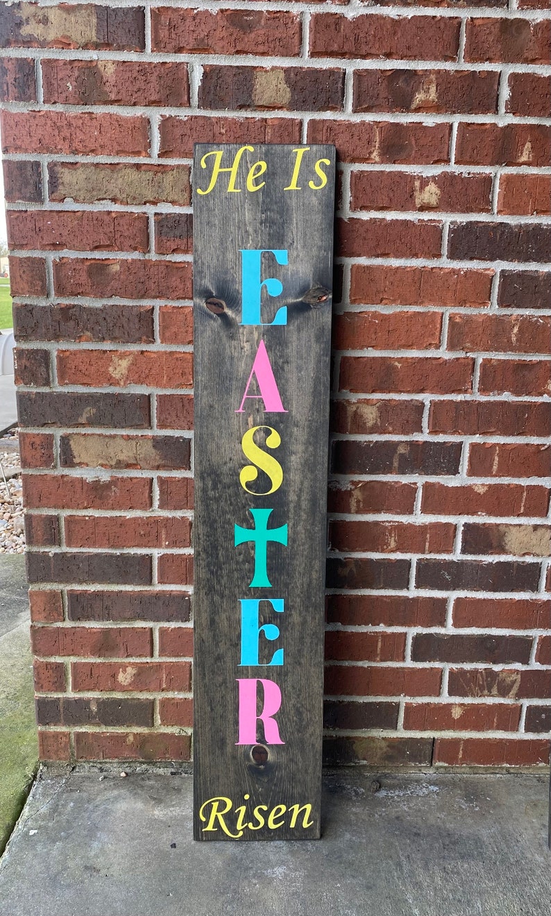 Easter Front Porch Sign, Peeps Sign, Easter Decor, Wood Sign, Happy ...