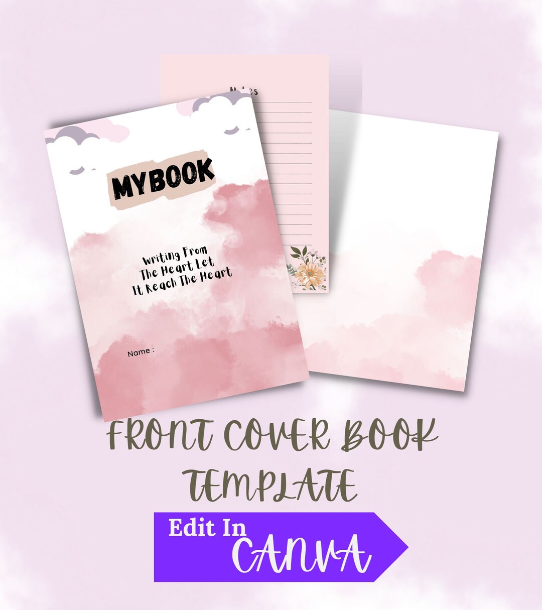 EDITABLE FRONTCOVERBOOK TEMPLATE - Etsy