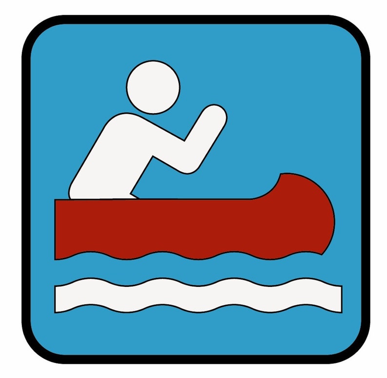 Canoe Symbol - Digital Download: Files SVG, PDF, PNG, Jpeg - Etsy