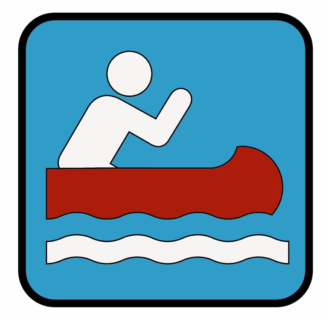 Canoe Symbol - Digital Download: Files SVG, PDF, PNG, Jpeg - Etsy