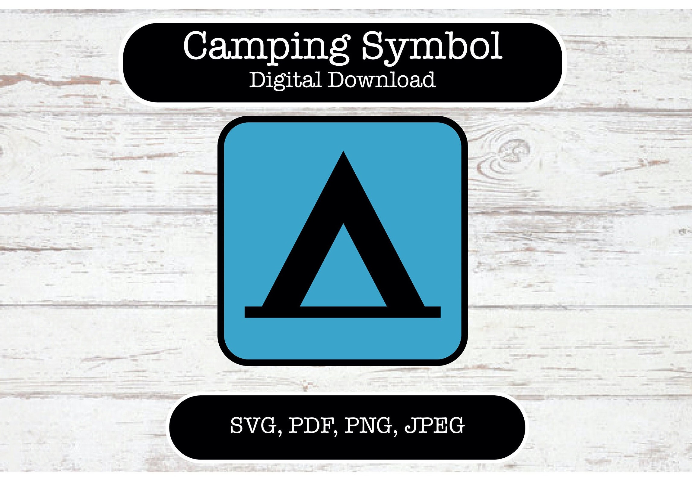 Camping Symbol - Digital Download: Files SVG, PDF, PNG, Jpeg - Etsy