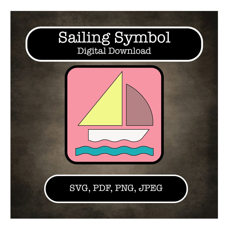 Sailing Symbol Digital Download: Files SVG, PDF, PNG, Jpeg - Etsy