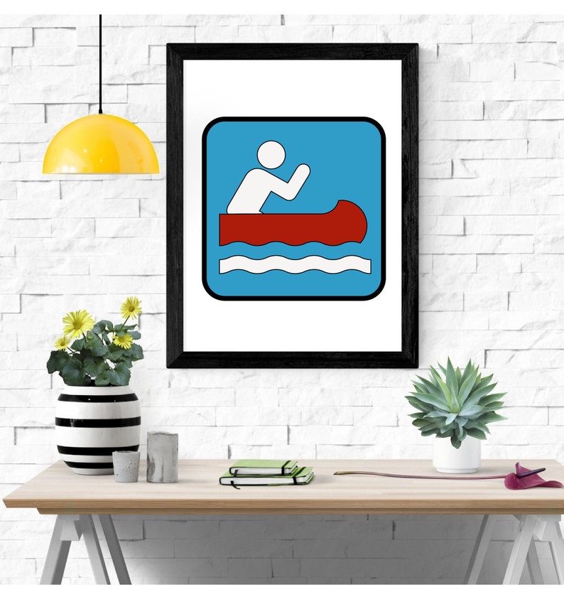 Canoe Symbol - Digital Download: Files SVG, PDF, PNG, Jpeg - Etsy