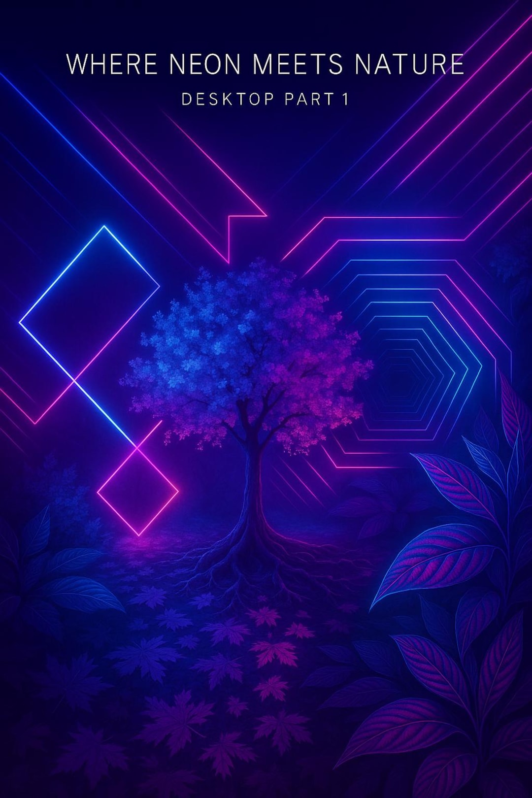 Where Neon Meets Nature – Desktop Wallpaper Set (part 1) | 1440p ...