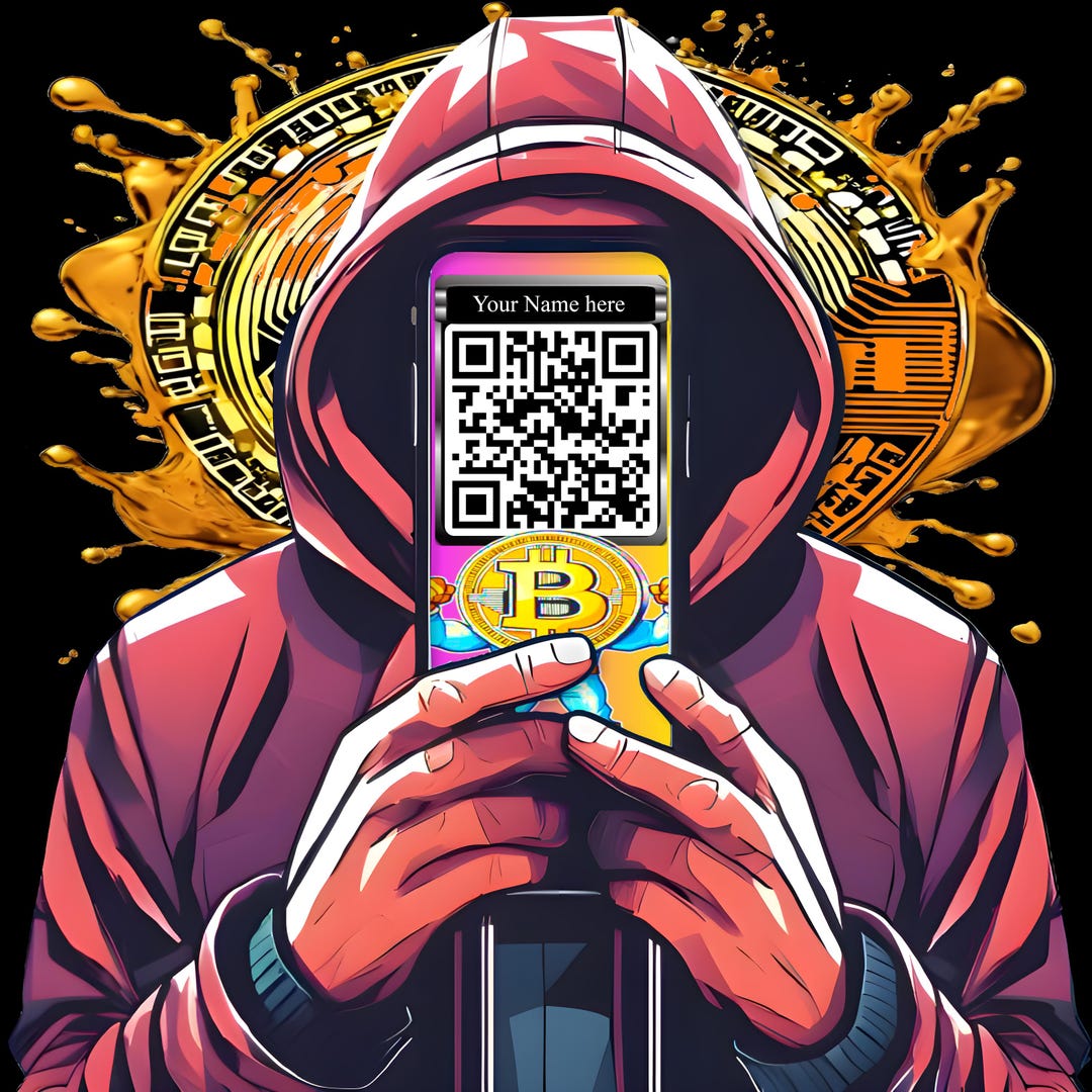 Hacker Design PNG Digital Download Customizable BTC Wallet Address ...