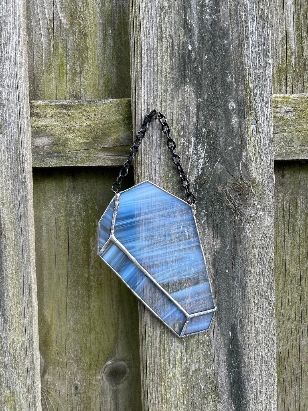 White Wispy 2D Coffin Home Decor Suncatcher - Etsy