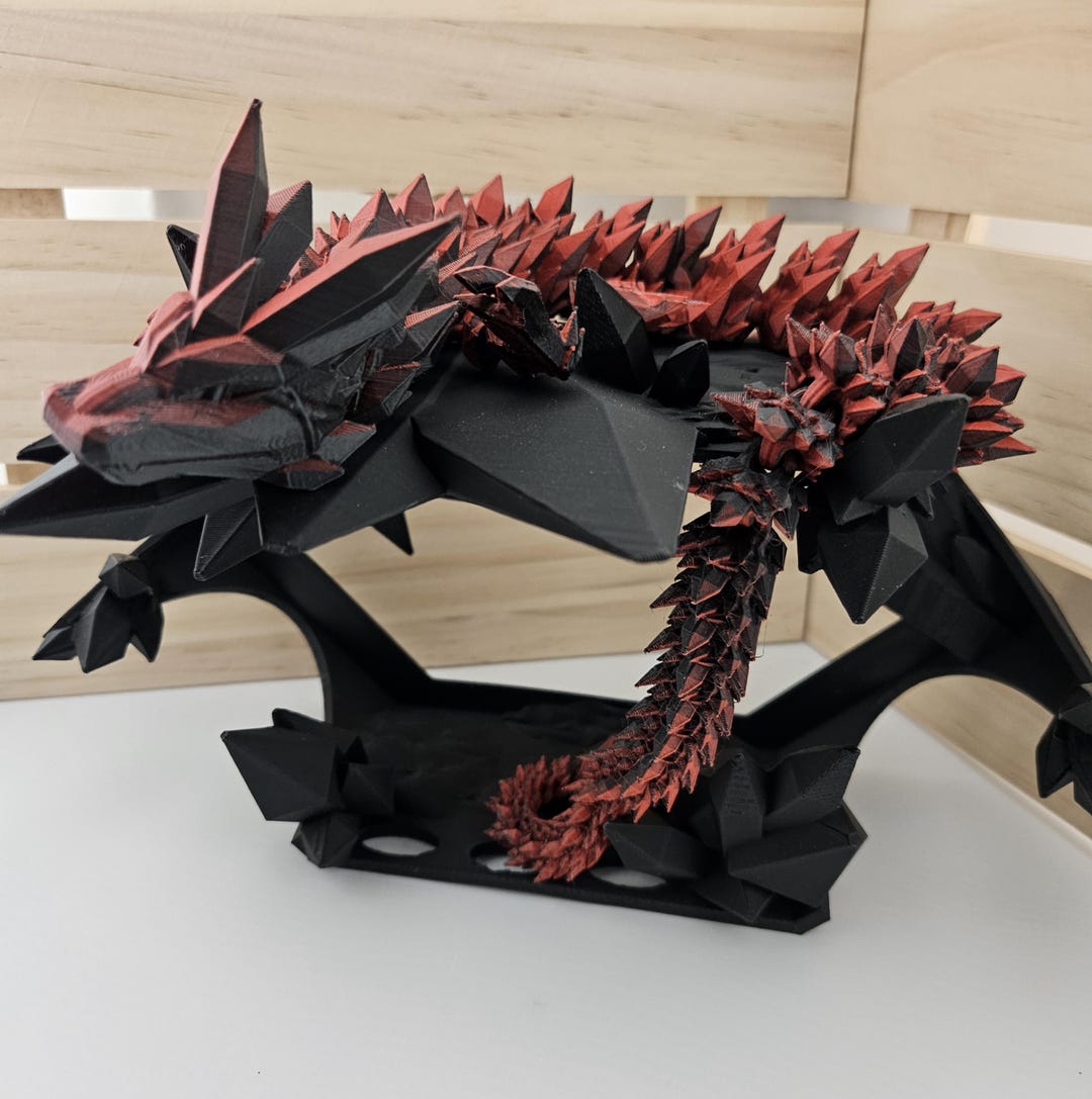 Fantasy Collectibles, Articulating Dragon Display Stand, Crystal Cave ...