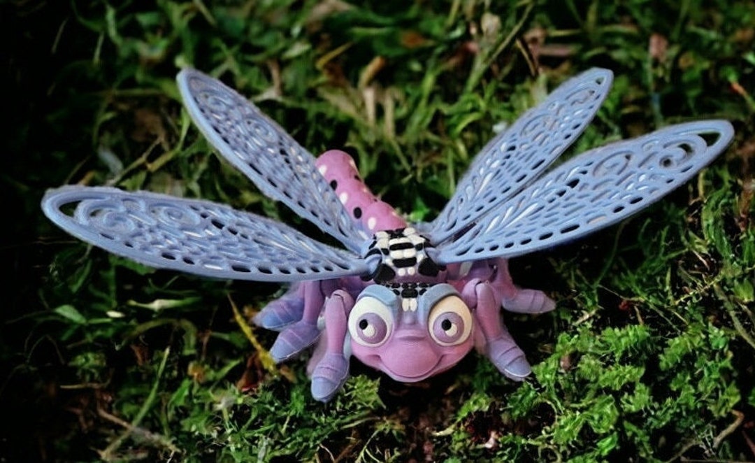 Customizable Flexi Dragonfly Fidget Toy Articulated Wings, Stress ...