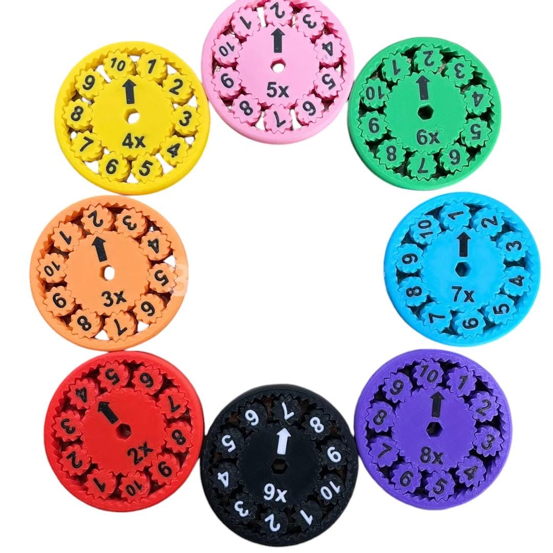 Multiplication & Division Fidget Spinners Fun Math Learning Tools - Etsy