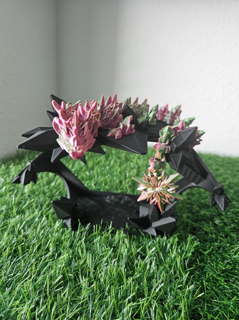 Fantasy Collectibles, Articulating Dragon Display Stand, Crystal Cave ...