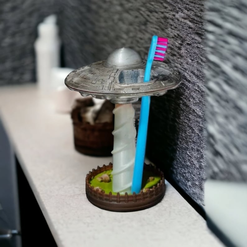 UFO Toothbrush Holder for Kids - Custom Color Space-themed Bathroom ...