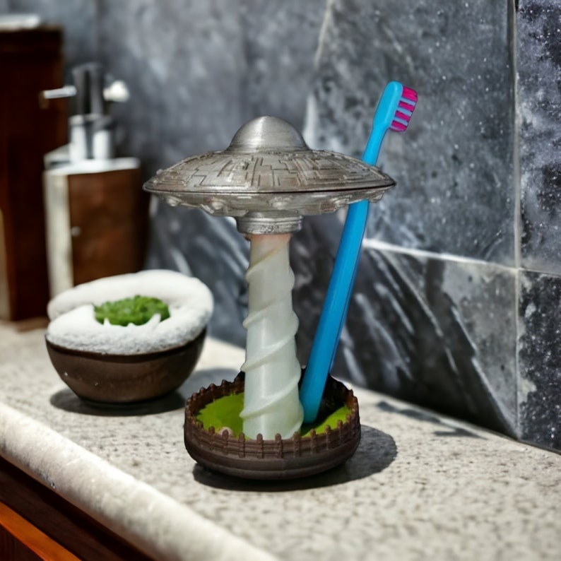 UFO Toothbrush Holder for Kids - Custom Color Space-themed Bathroom ...