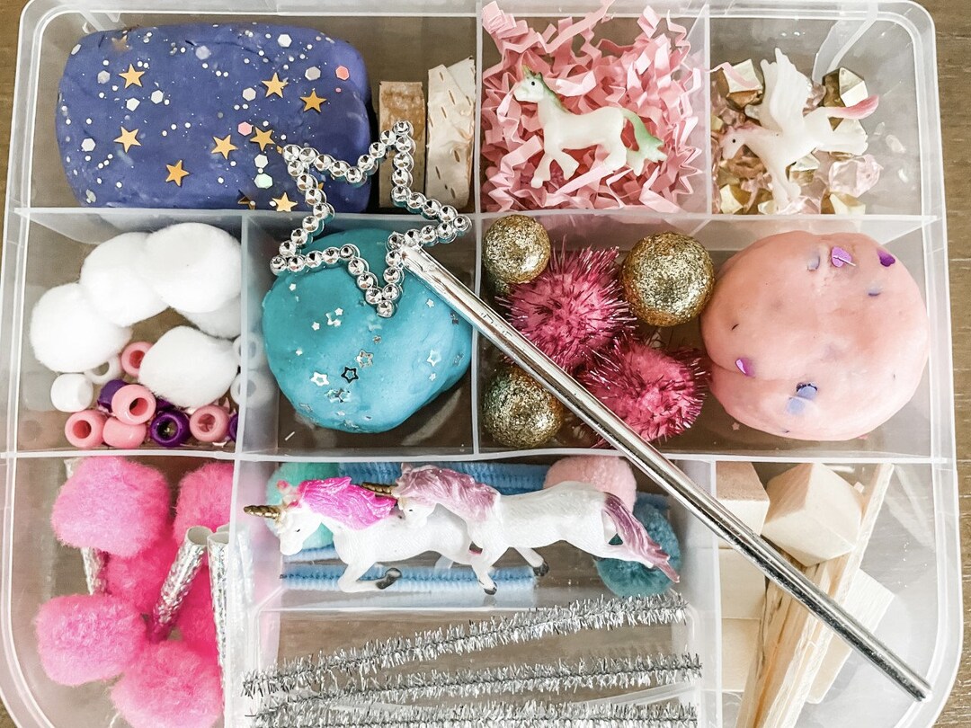 Play Dough, Unicorn Play Dough Kit, Unicorn Sensory Kit, Playdough ...