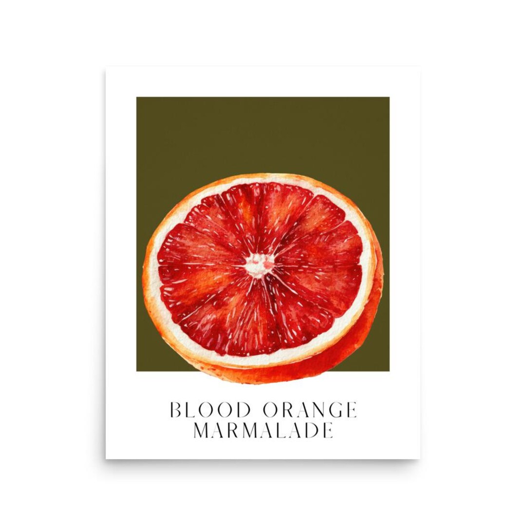 Noir Orchard Kitchen Print: Blood Orange Marmalade - Etsy