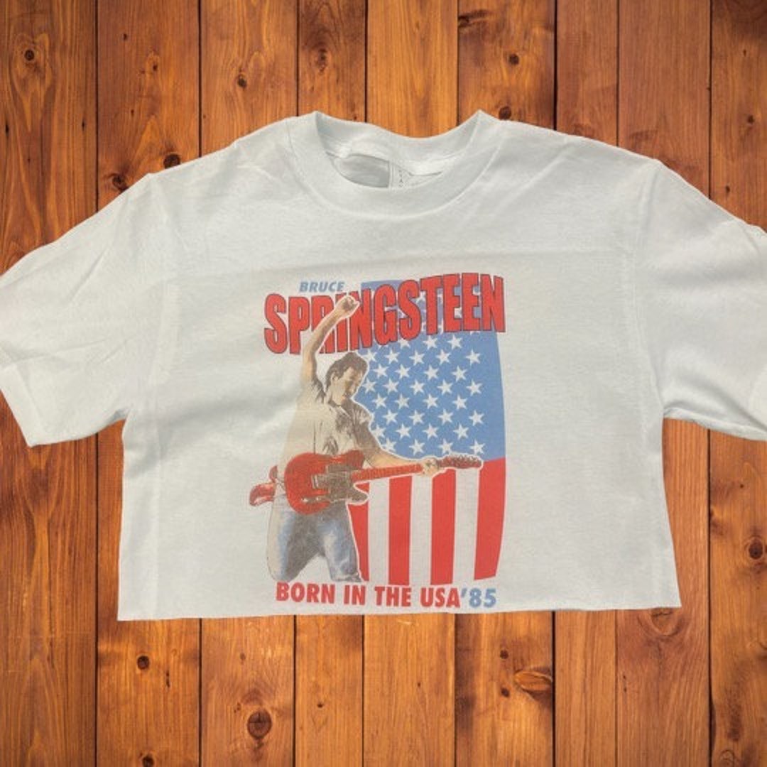 Bruce Springsteen - Born in the U.S.A. , Vintage Crop Top - Etsy