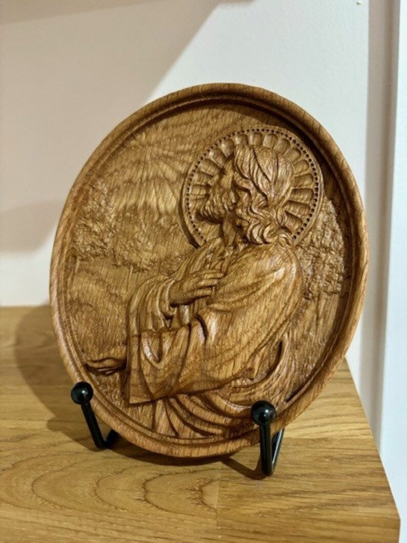 Sacred Heart of Jesus Wood Carving Religious Catholic Icons of Our Lord ...