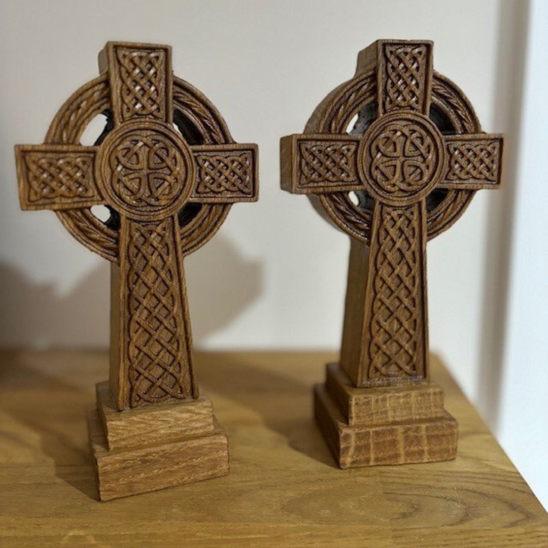 Celtic Cross Wood Carving, Irish Celtic Cross Carving , Wood Celtic ...