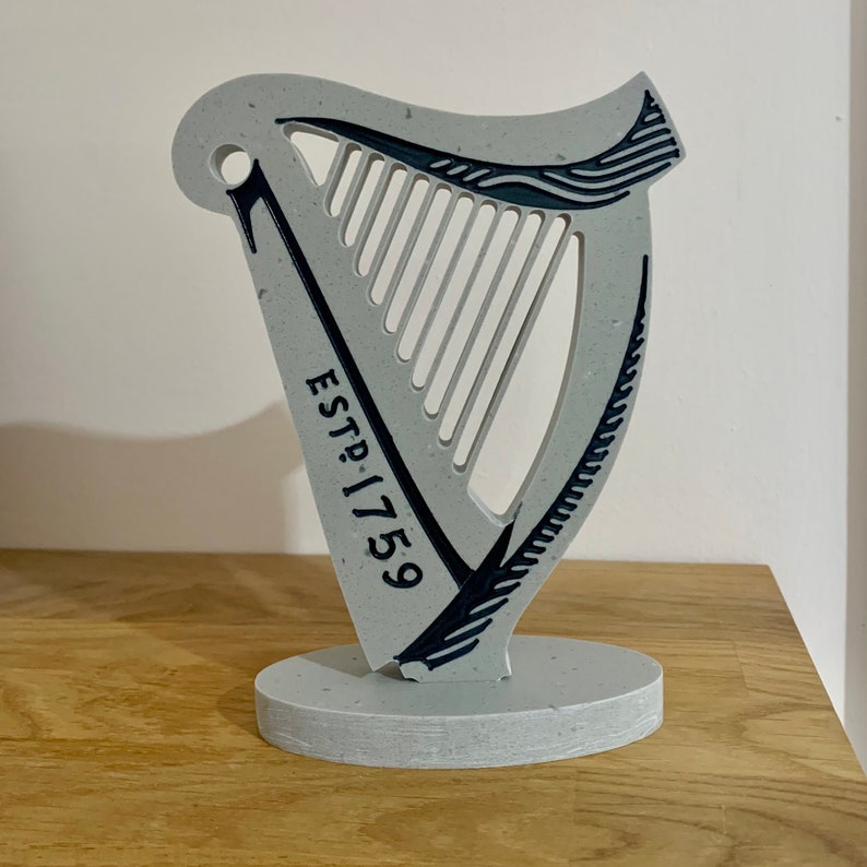 Guinness Harp Corian Carving: Irish Home Bar Decor - Etsy
