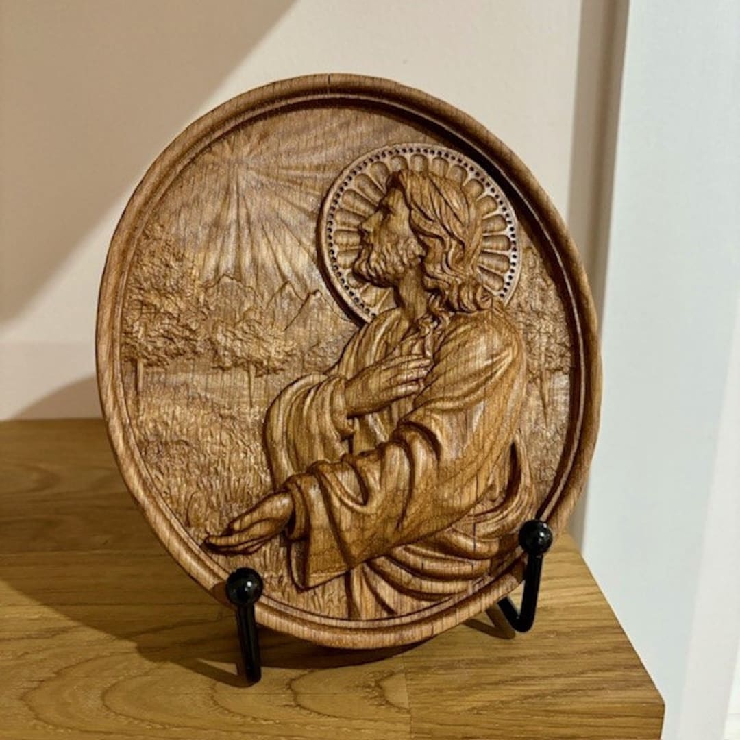 Sacred Heart of Jesus Wood Carving Religious Catholic Icons of Our Lord ...