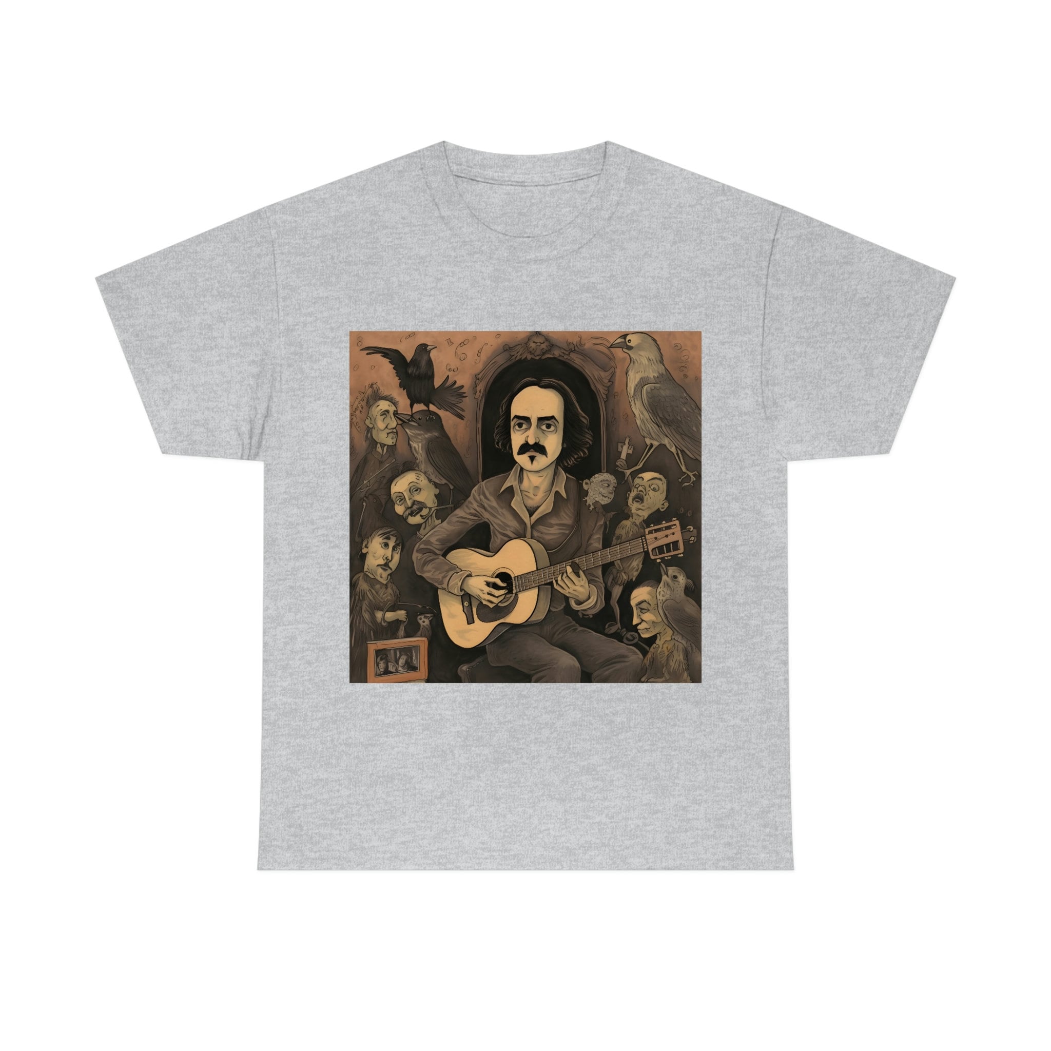 Raven Song: Edgar Allan Poe as Singer-songwriter T-shirt - Etsy