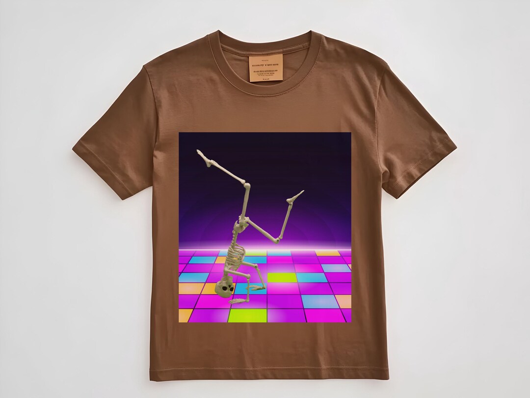 Breakdancing Skeleton Halloween Comfort Colors Shirt | Neon Disco ...