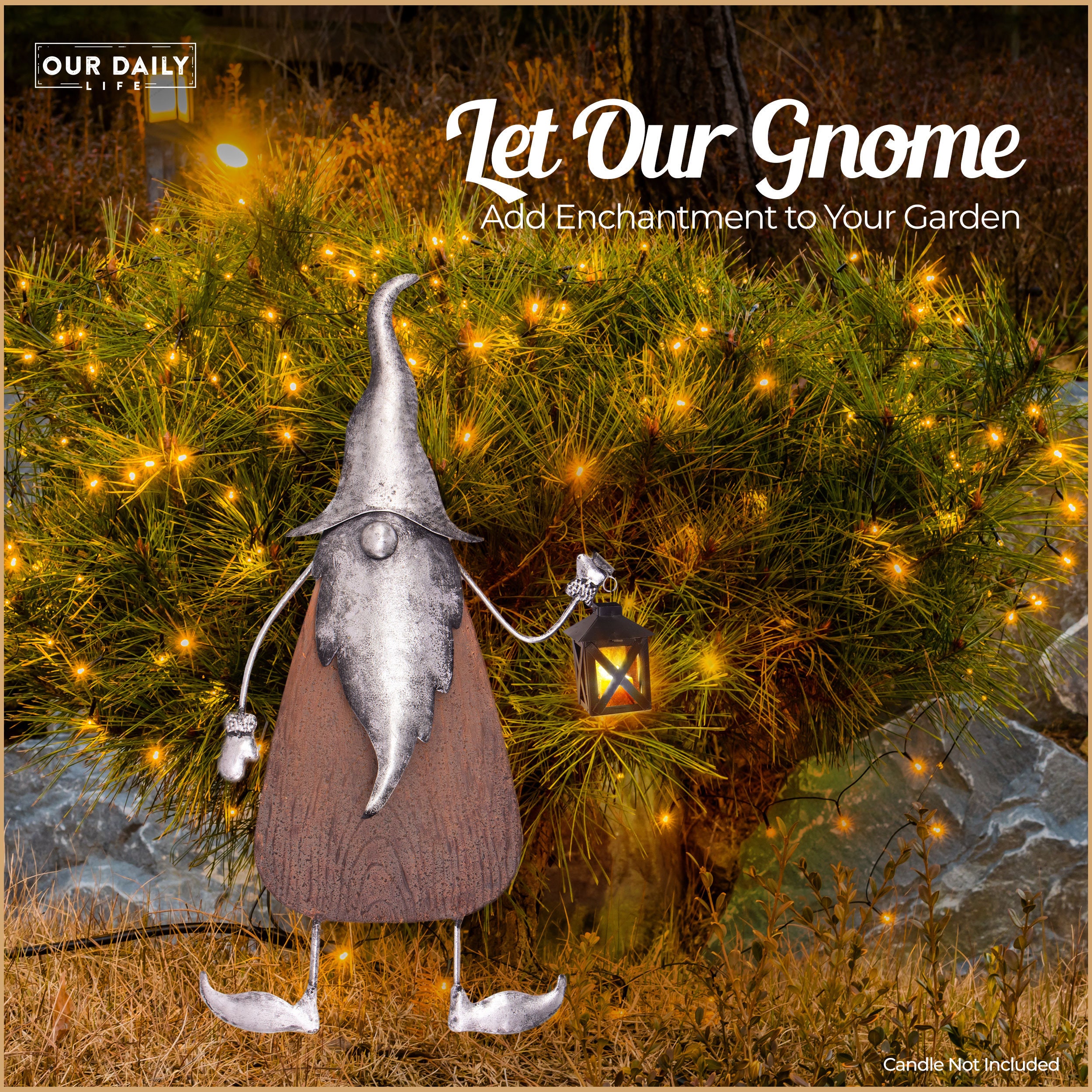 Metal Garden Gnome Gold red Gold & Silver Sold Out Outdoor Gnomes for ...