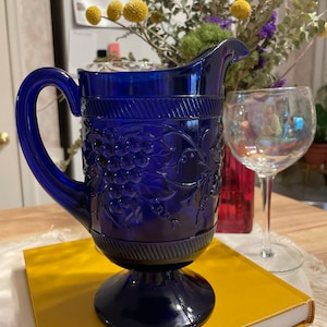 Pitcher in Cobalt Blue Mosser - Etsy