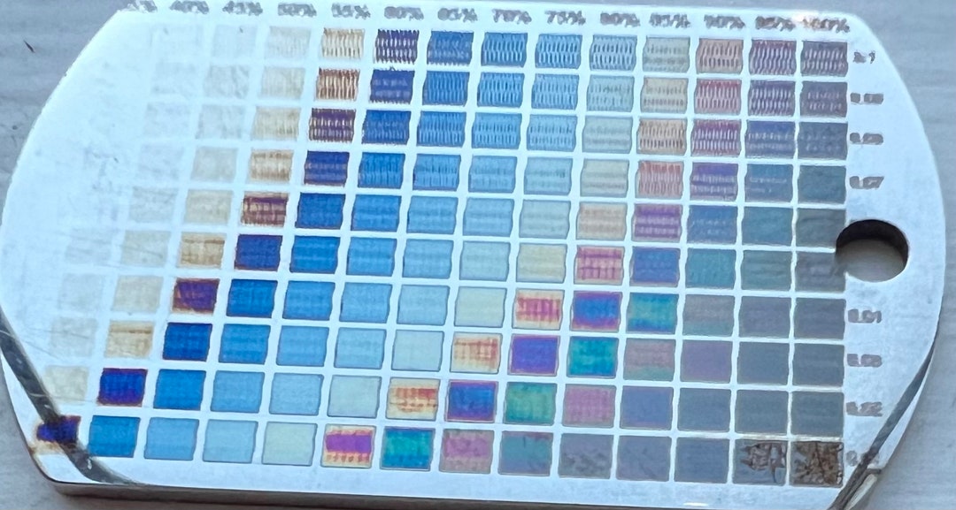 Lightburn | Laser Stainless Steel Color Engraving Test File | Ortur ...