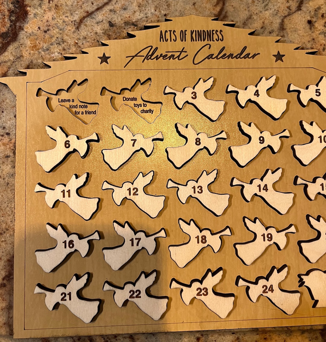 Christmas L Acts of Kindness Advent Calendar Digital Design | Lightburn ...