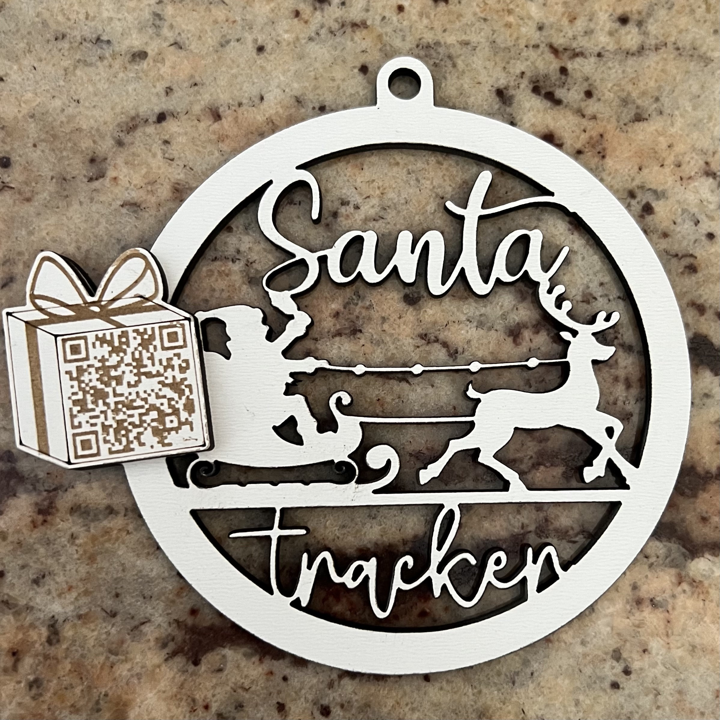 Norad Santa Tracker Ornament Digital File | Qr-code | Lightburn & XCS ...