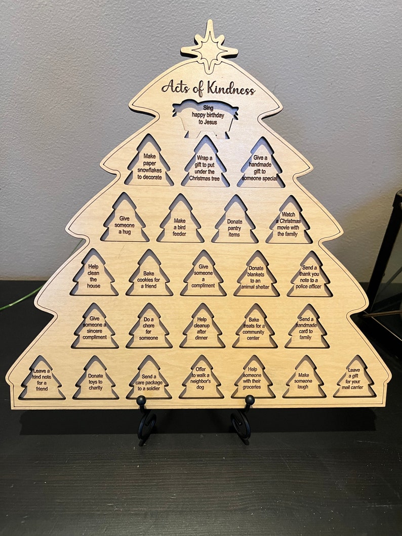 Acts of Kindness Advent Calendar | Laser Cut File | Christmas Countdown ...