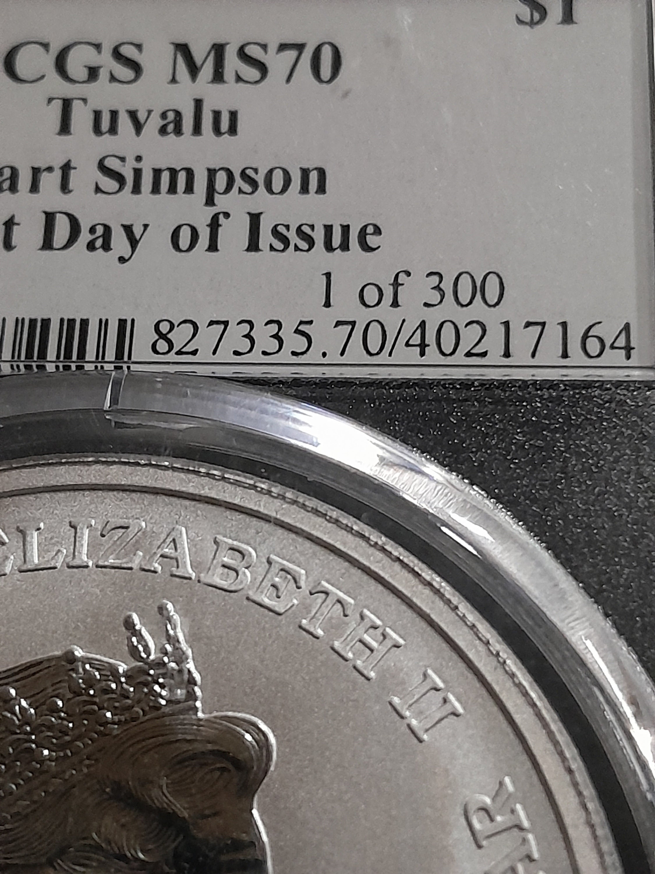 1oz Bart Simpson Silver Coin Grade MS 70 1of300 - Etsy