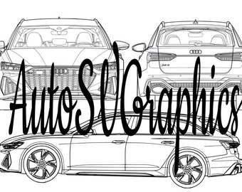 Audi rs6 dessin svg - Etsy France