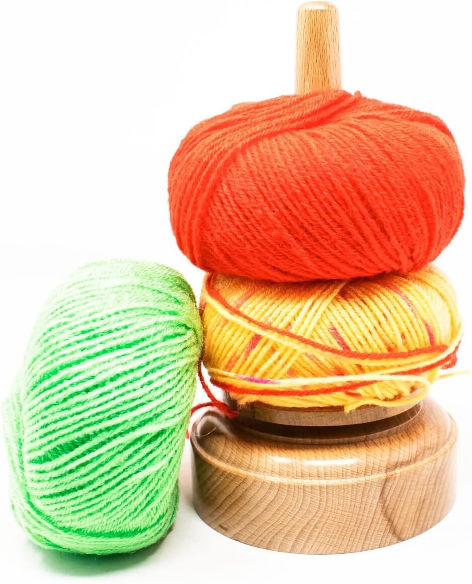 Wood Yarn Holder With Twirling Mechanism Classic Perfect Gift for Mom ...