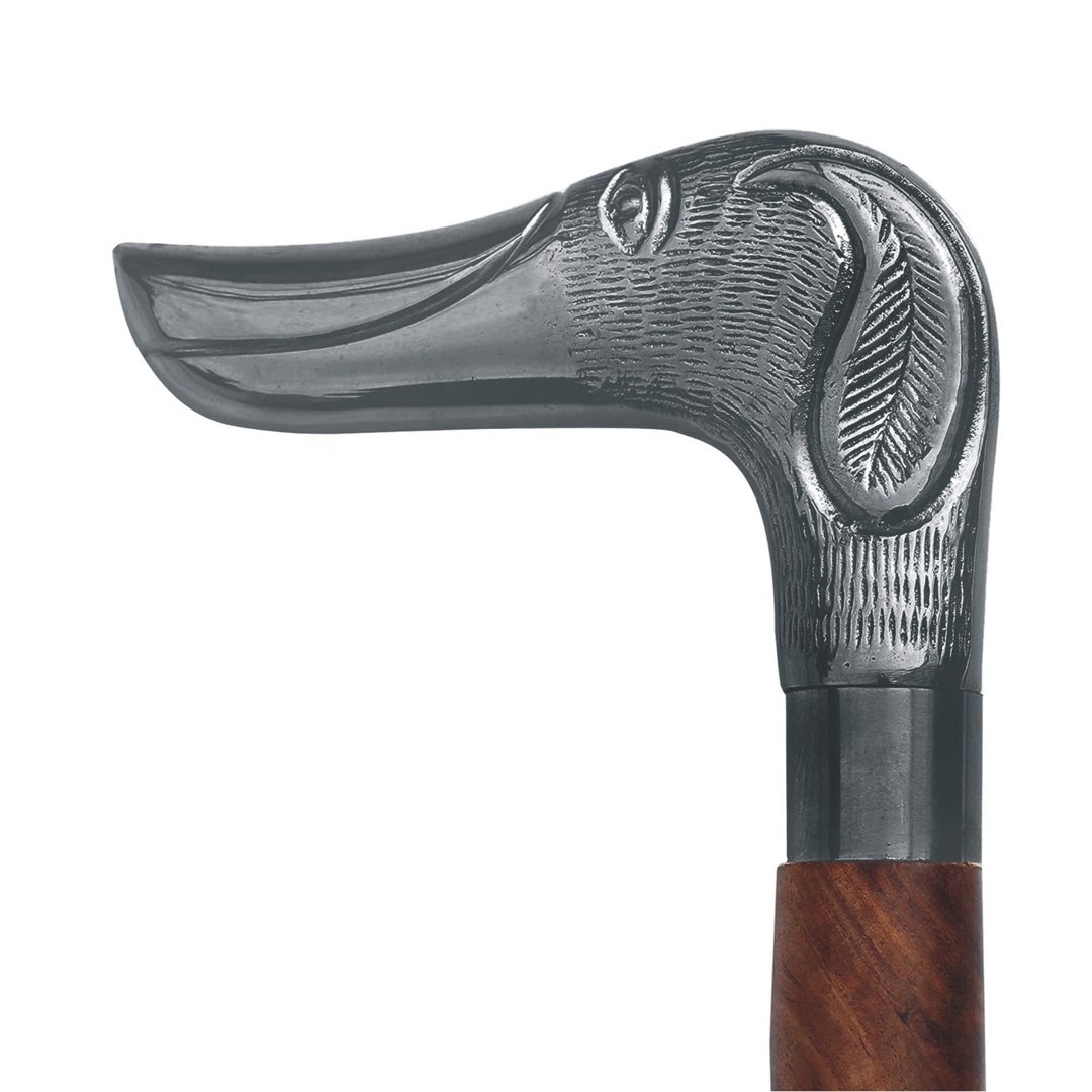 Long Nose Dog Head Walking Cane Solid Brass Handle Perfect Gift Male ...