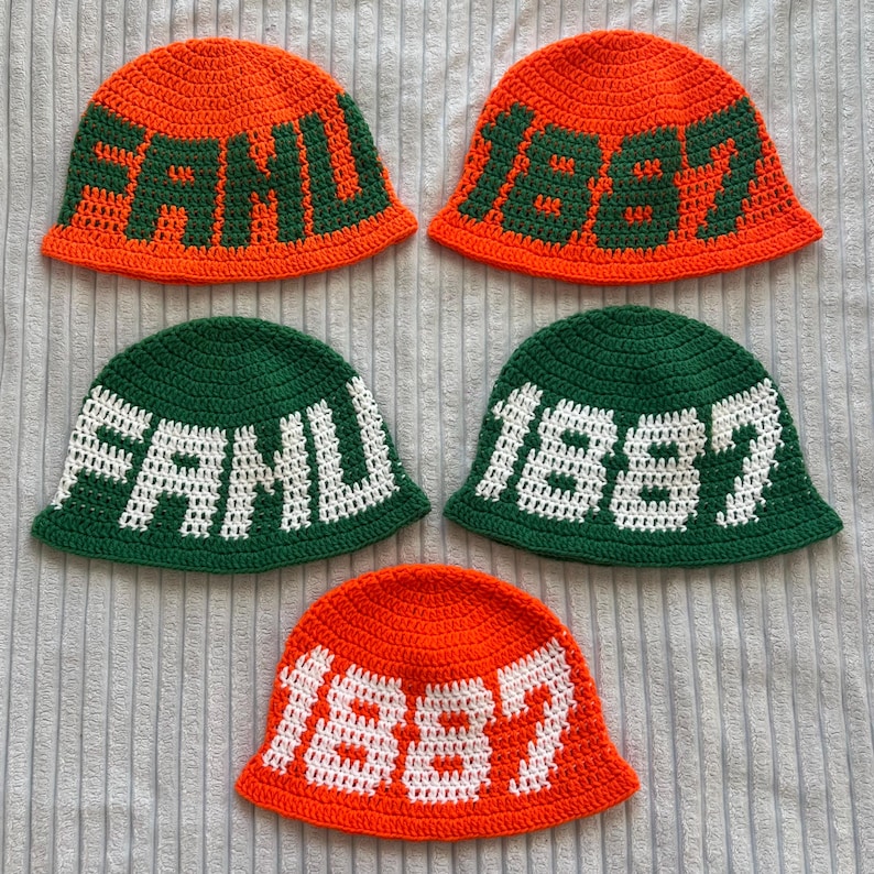 FAMU/1887 Crochet Bucket Hat (pre-made/ready to Ship) - Etsy
