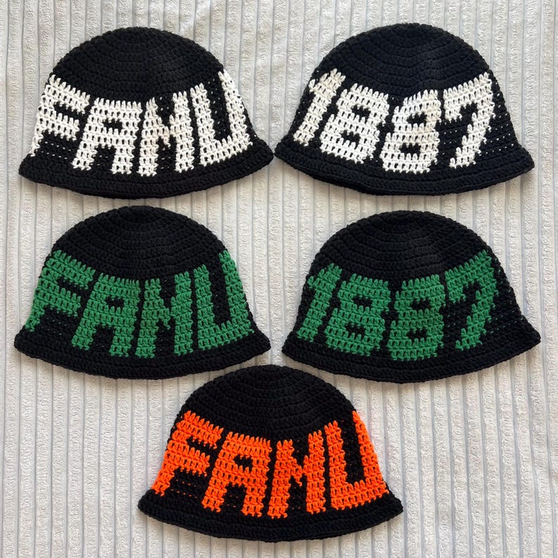 FAMU/1887 Crochet Bucket Hat (pre-made/ready to Ship) - Etsy