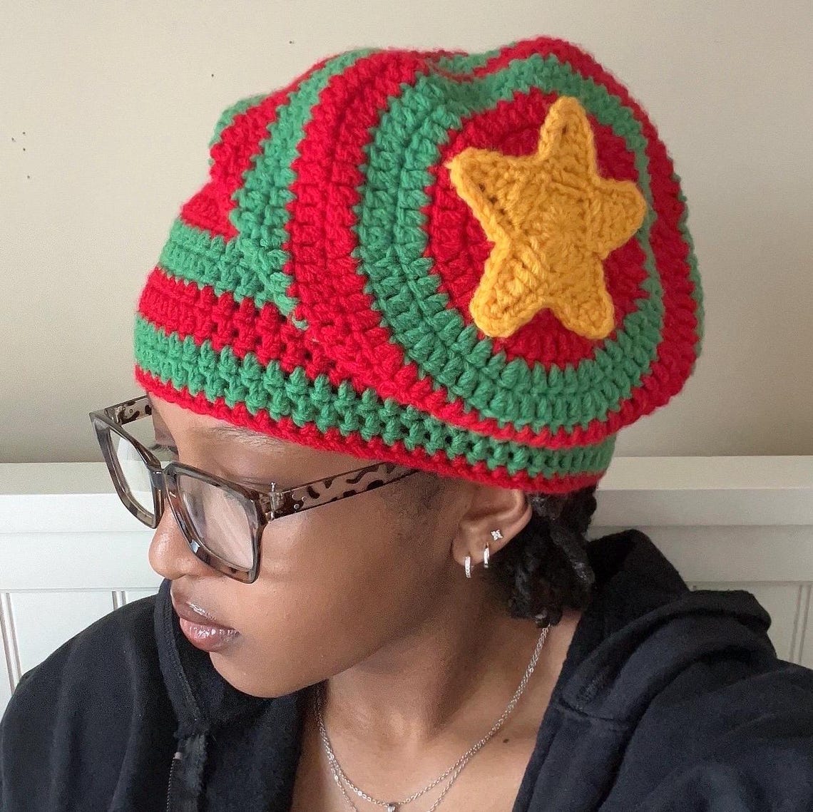 Crochet Slouchy Beanie With Heart (custom) - Etsy