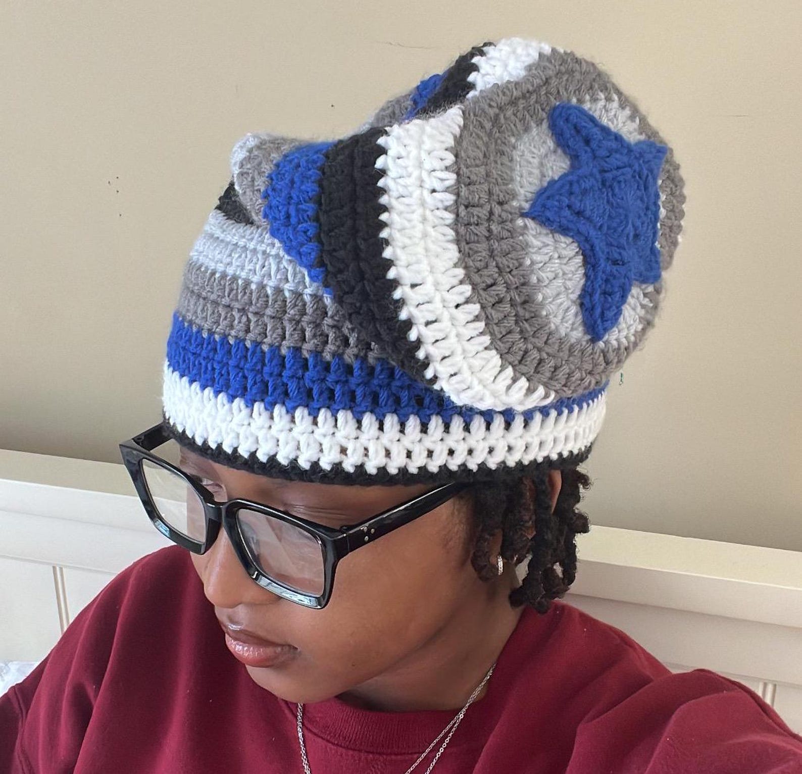 Crochet Slouchy Beanie With Heart (custom) - Etsy