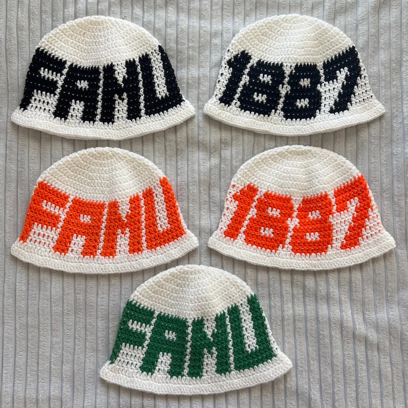 FAMU/1887 Crochet Bucket Hat (pre-made/ready to Ship) - Etsy