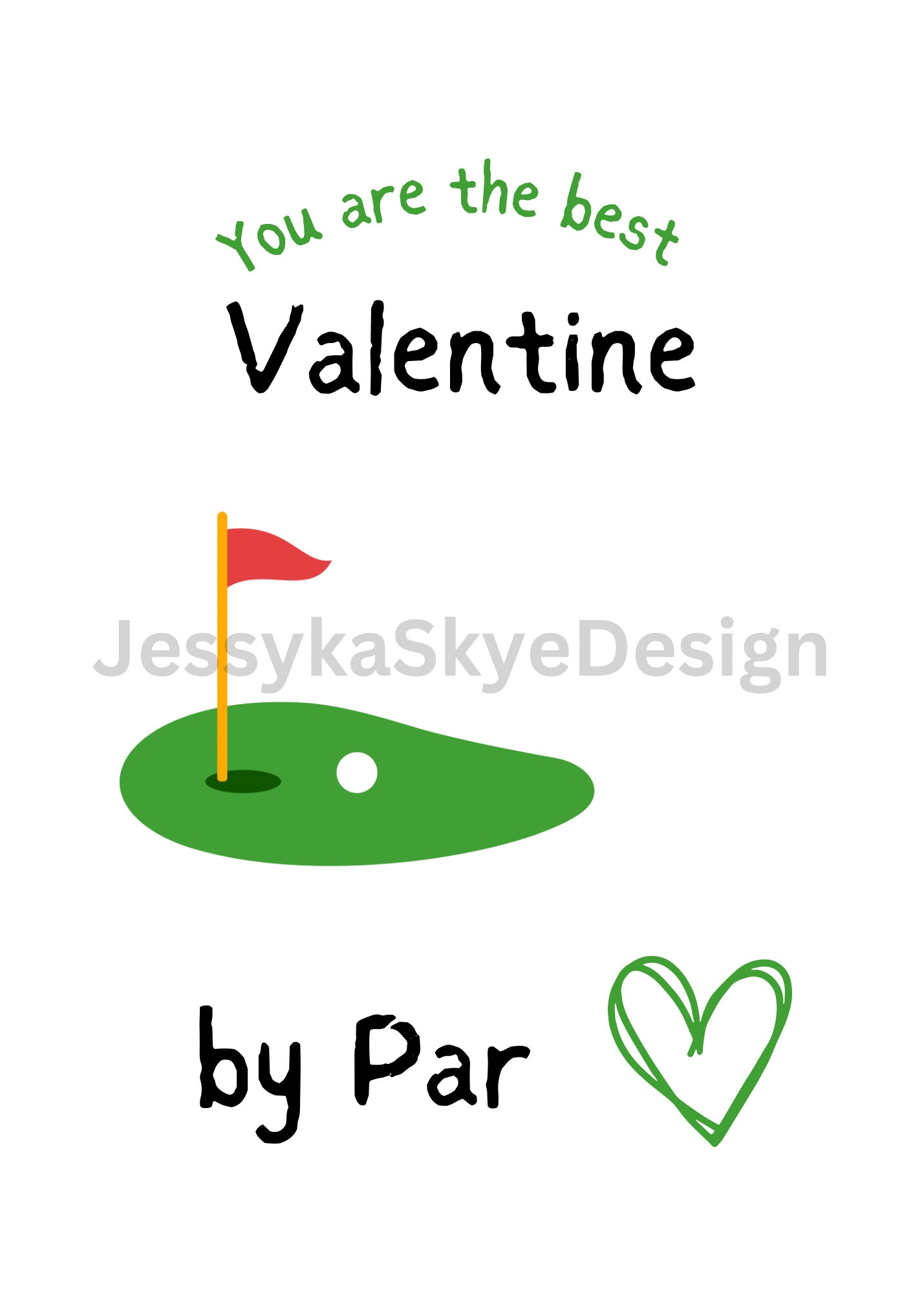 Digital Golf Valentines Day Card Funny Gift - Etsy