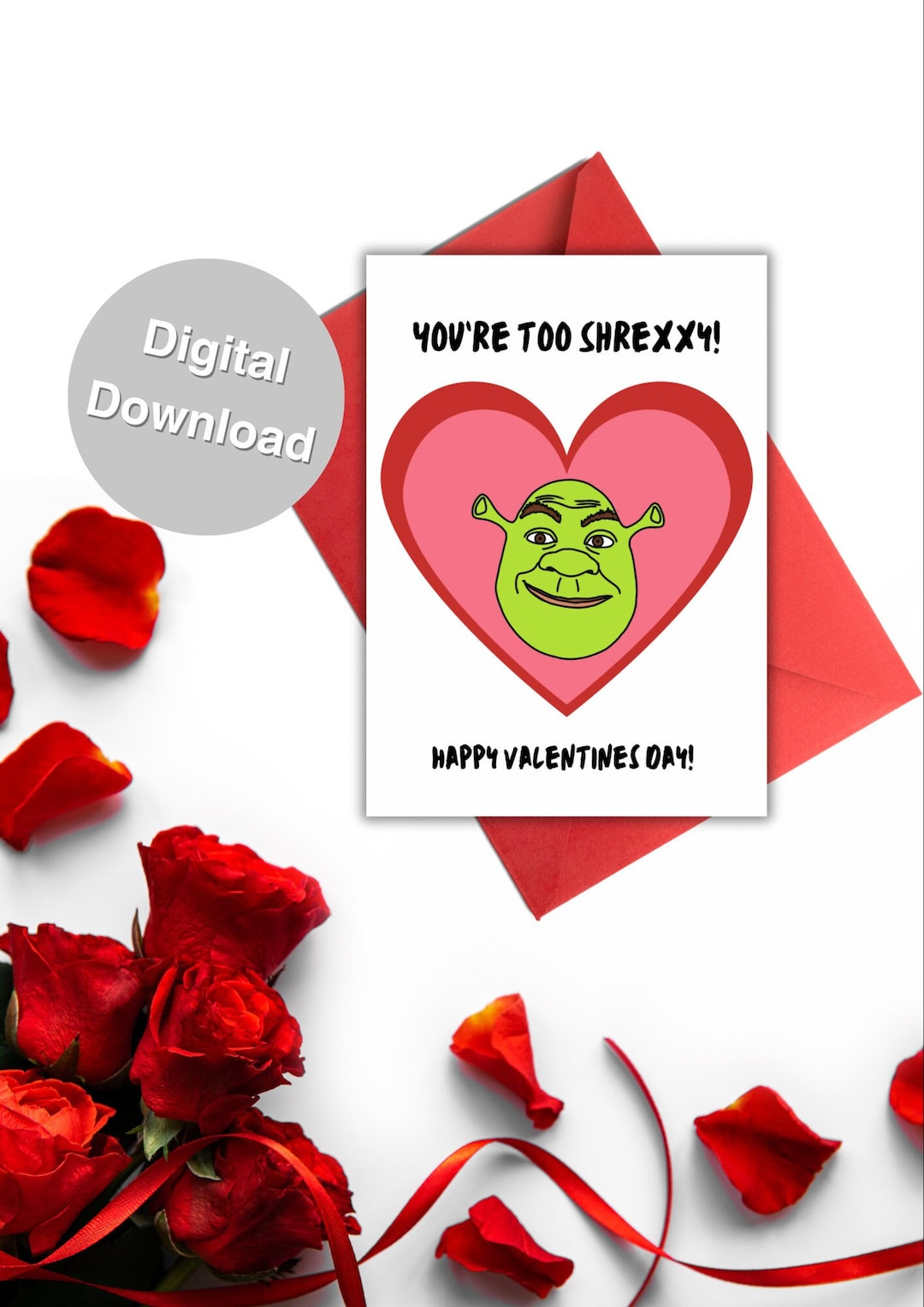 Digital Shrek Valentines Day Card Funny Gift - Etsy