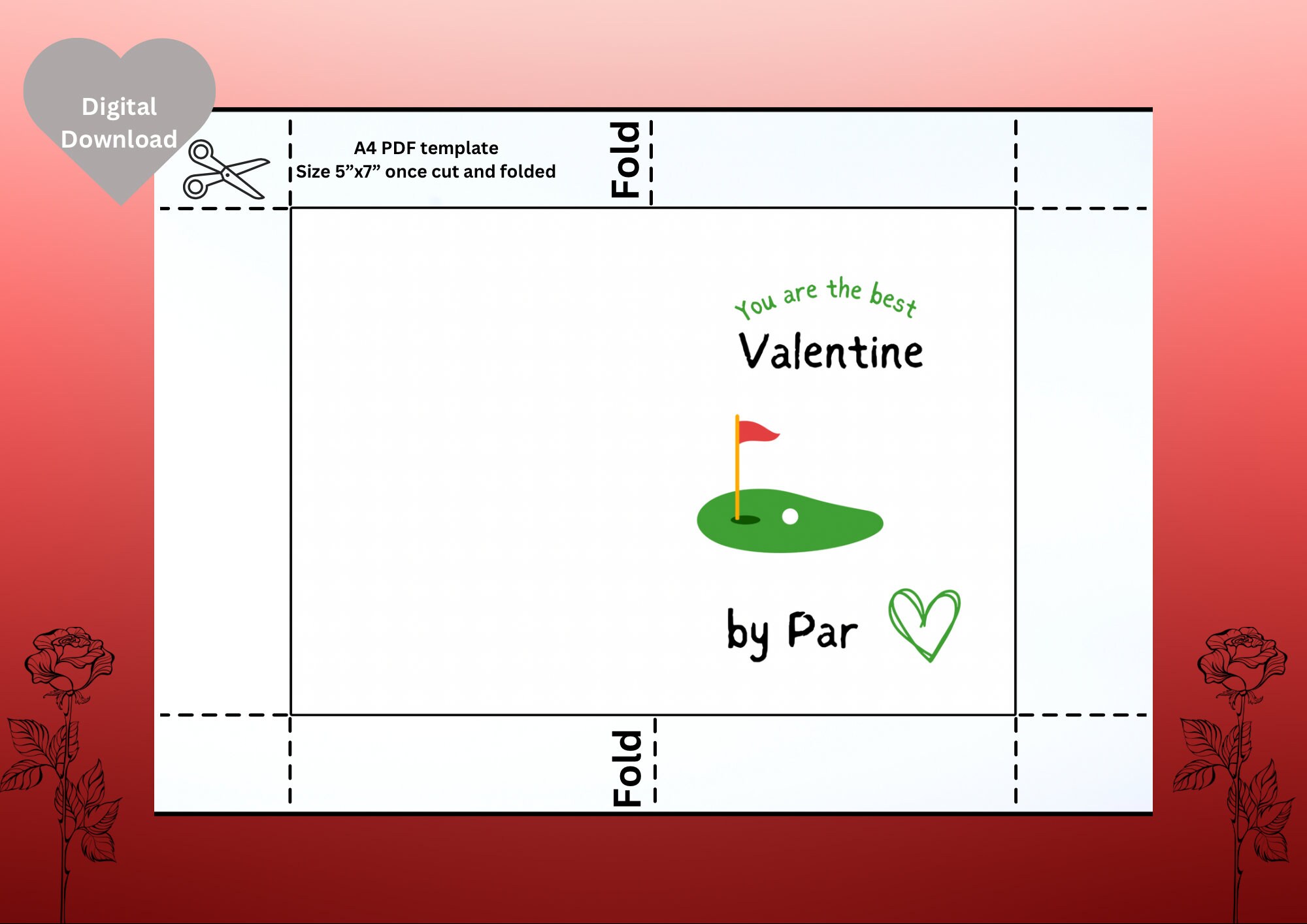 Digital Golf Valentines Day Card Funny Gift - Etsy