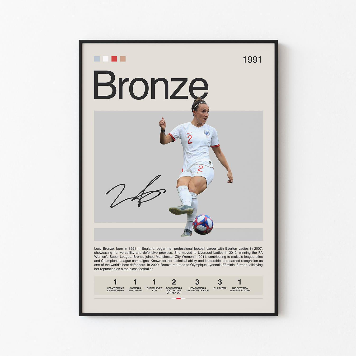 Lucy Bronze Poster, England Women's National Team Poster, Sports Poster ...